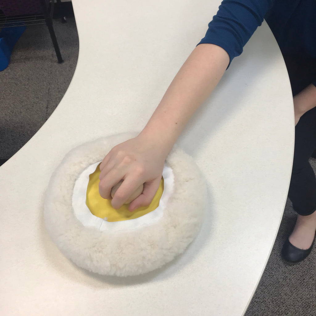 Hand print Wobble board- just for the hand! I am in the process of mak ...